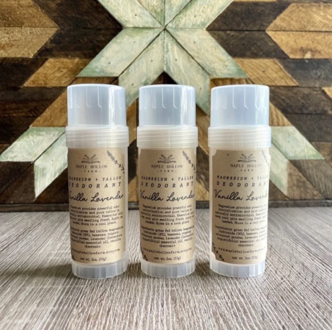 Magnesium Tallow Deodorant Vanilla Lavender | Natural Body Care ...