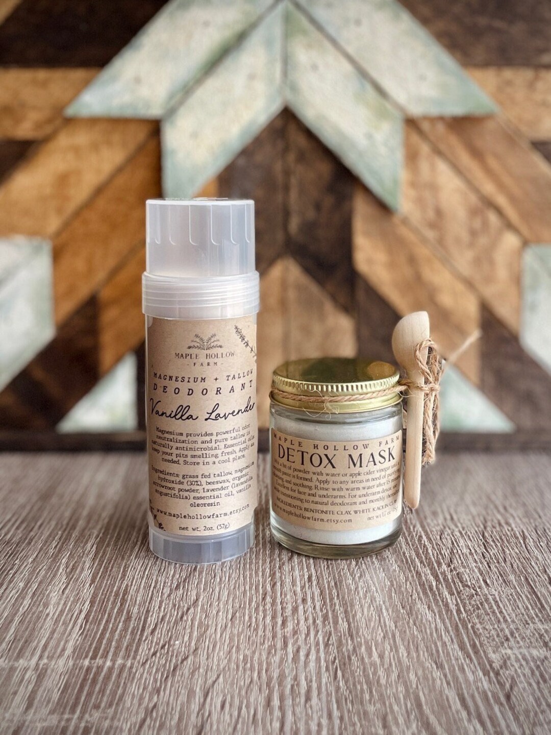 Magnesium Tallow Deodorant + Detox Mask Set | Natural Underarm Starter ...