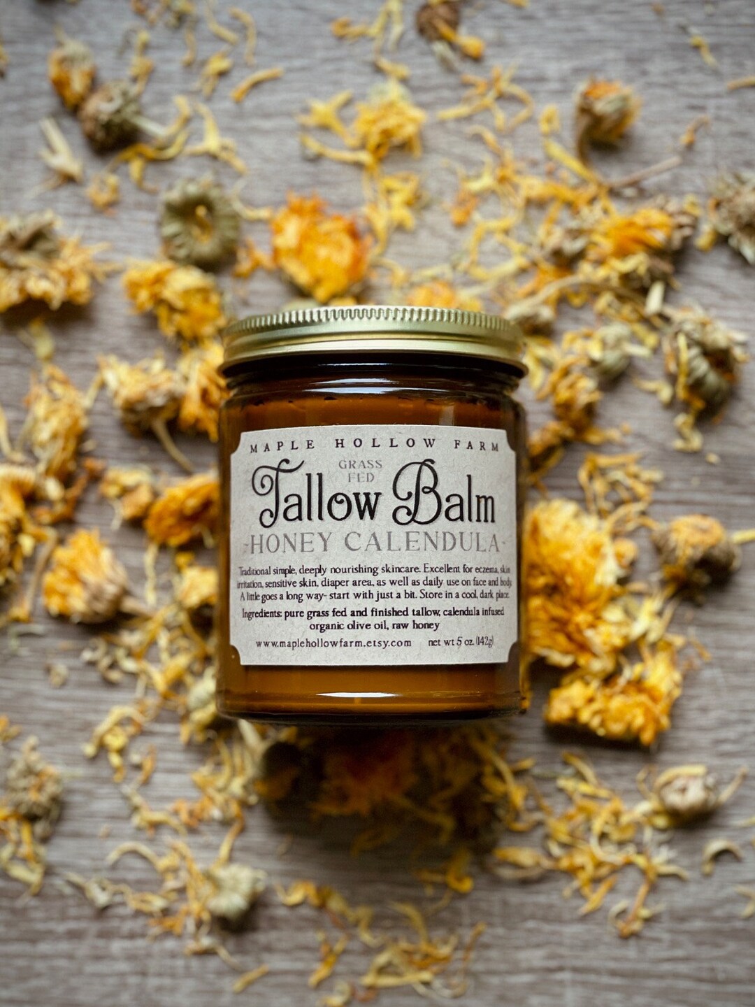 Large Tallow Balm Honey Calendula Whipped 5 Oz | Grass Fed | Natural ...