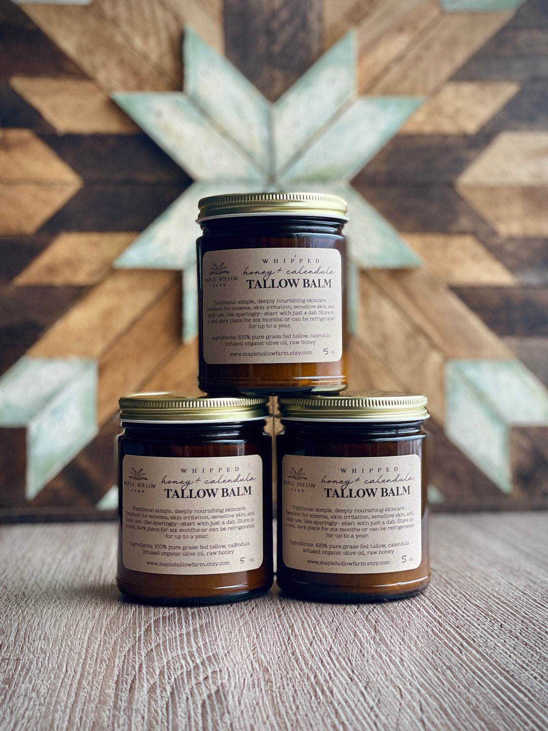 Large Tallow Balm Honey Calendula Whipped 5 Oz Grass Fed - Etsy