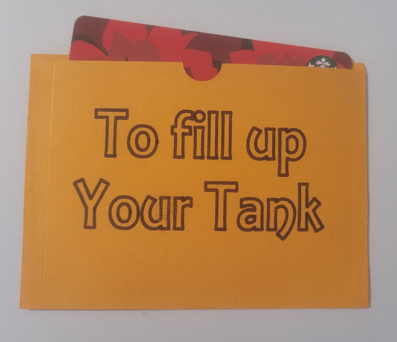 Gift Card Holder, Fill up Your Tank - Etsy
