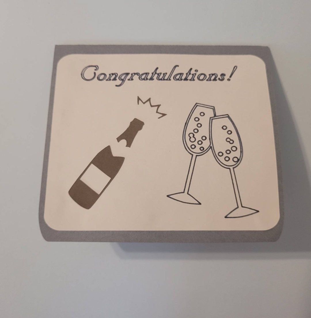 Congratulations Card With Cash/gift Card Slot - Etsy
