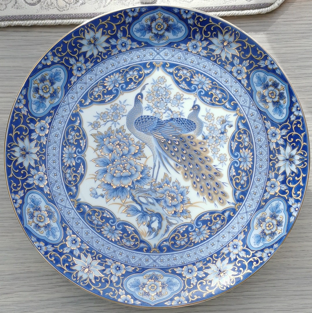 Jamestown Royal Peacock Porcelain Plate, Vintage Japanese Back Stamped ...