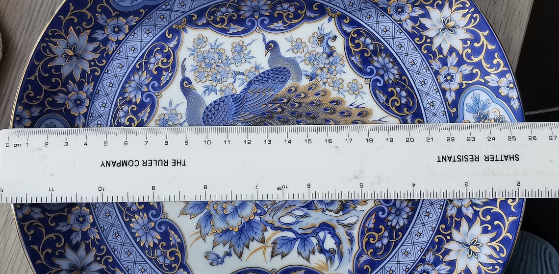Jamestown Royal Peacock Porcelain Plate, Vintage Japanese Back Stamped ...
