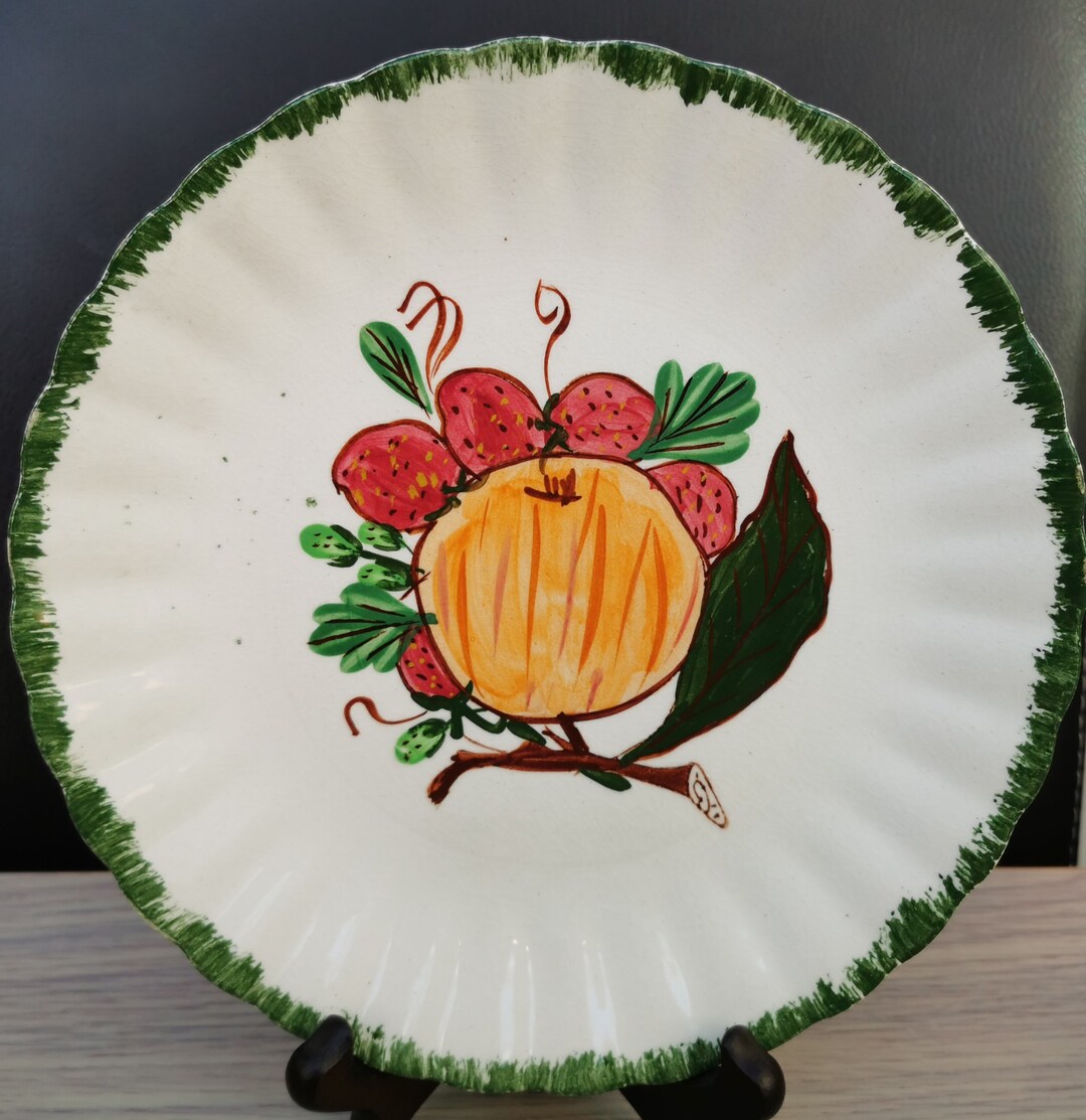 Blue Ridge Plate From Southern Potteries Inc. USA Underglazed Hand ...