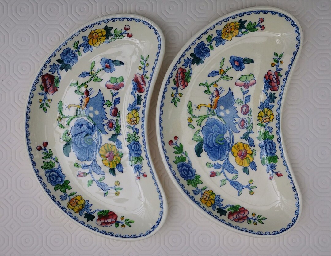 Masons Regency Colonial Plantation Crescent Side Salad Plates Very RARE ...
