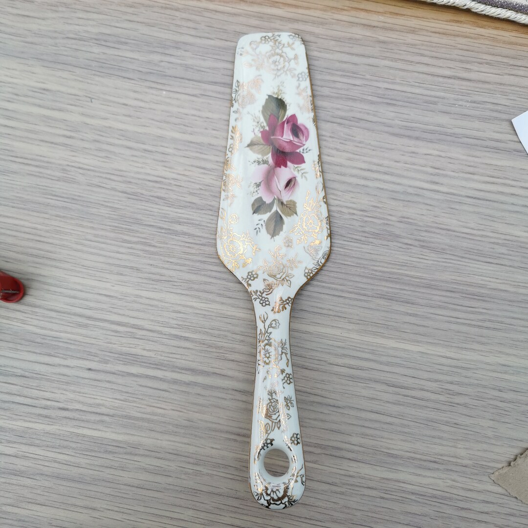 Vintage Old Foley James Kent Ltd. Cake Slice ,white With Beautiful ...