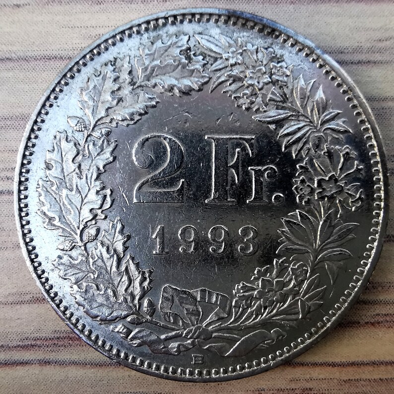 Swiss Francs, 2F X2, 1F, 1/2F AND 20 Rappen Coins From 1970s to 2001 ...