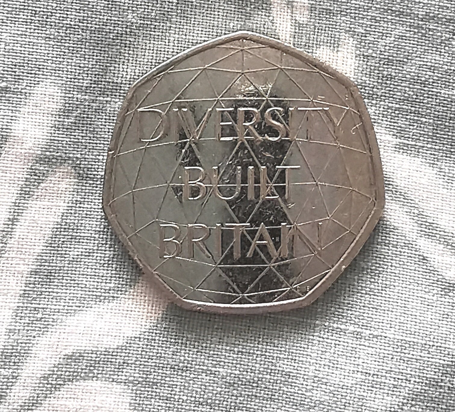 50p Diversity Built Britain Coin. Collectable 2020 Queen Elizabeth II ...