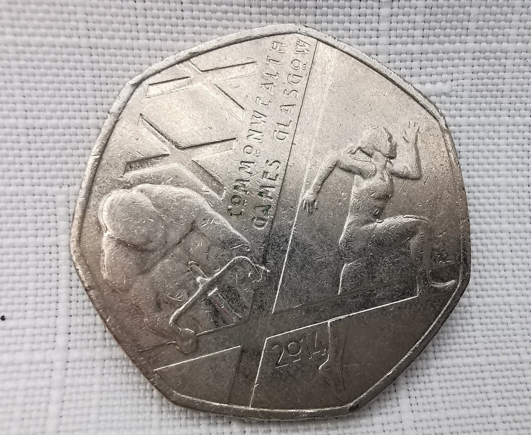 2014 Glasgow Commonwealth Games 50p Coin Celebrating the Games - Etsy