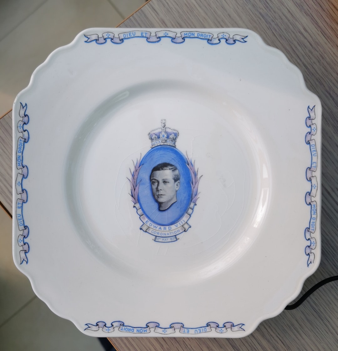 Coronation Plate Edward VIII 1936 Made by Wedgewood England. RARE PLATE ...