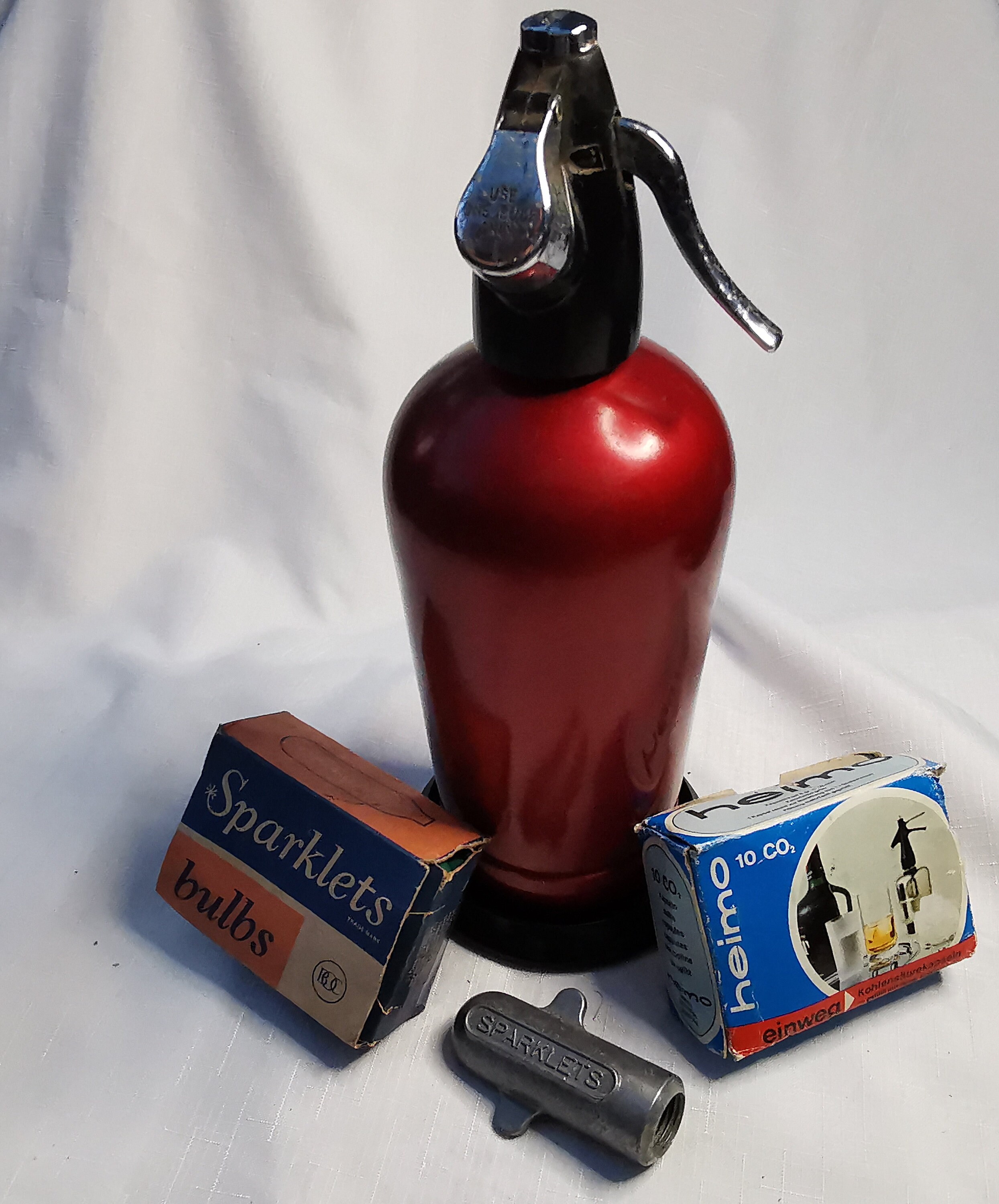 Sparklets Soda Syphon the First of the Coloured Syphons. Ruby Red. Very ...