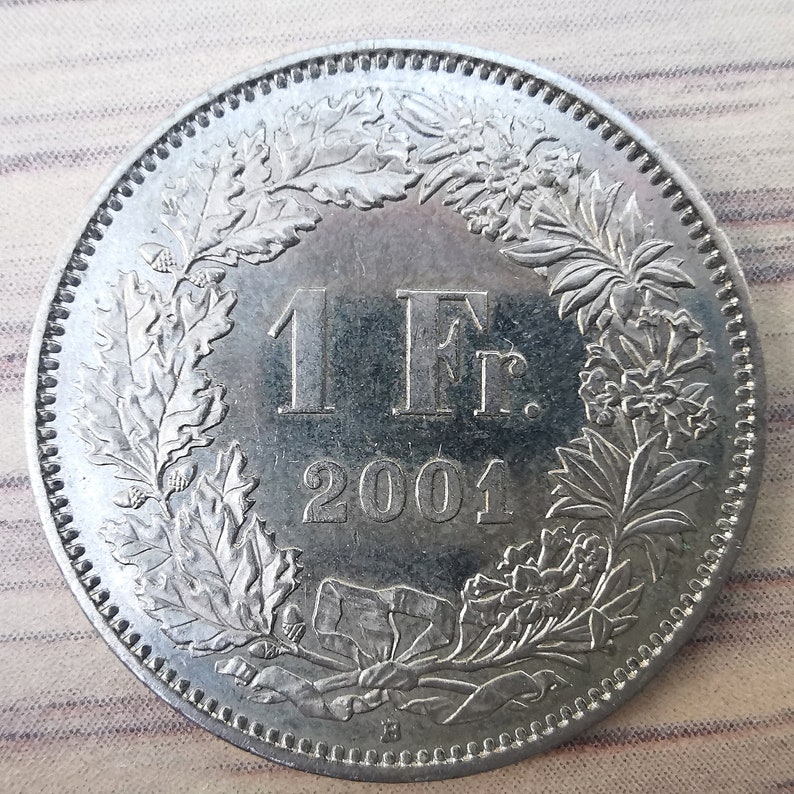 Swiss Francs, 2F X2, 1F, 1/2F AND 20 Rappen Coins From 1970s to 2001 ...