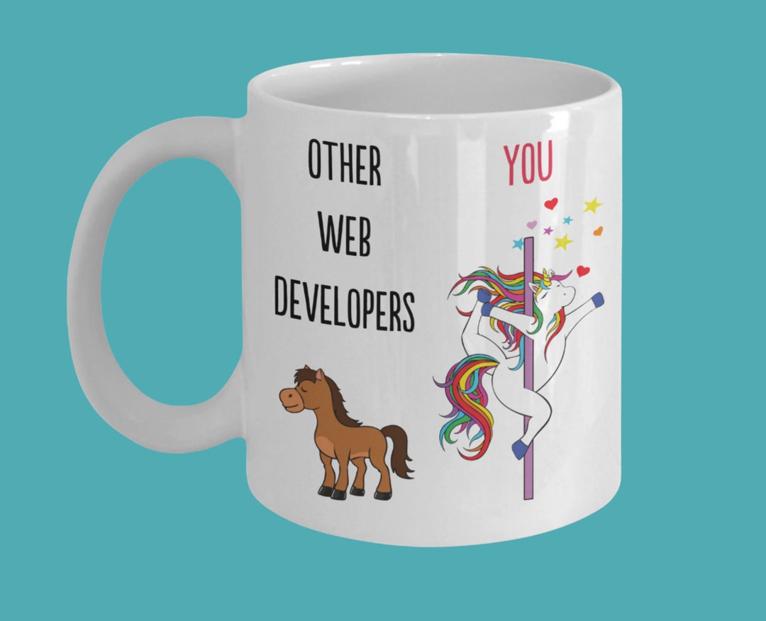 Funny Web Developer Unicorn Coffee Mug, Novelty Gift - Etsy