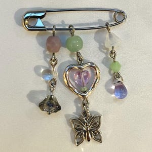 Cottagecore Saftey Pin Charms - Etsy