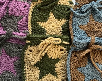 Green Crochet Star Pouch Coin Purse - Etsy