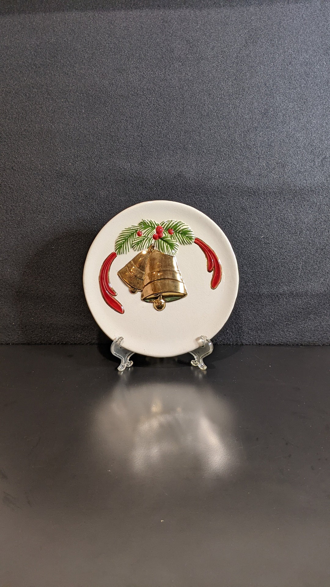 Mid Century 3D Hand Painted Christmas Bells Plate 7 Inches - Etsy