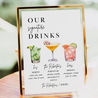 Cocktail Menu - Etsy