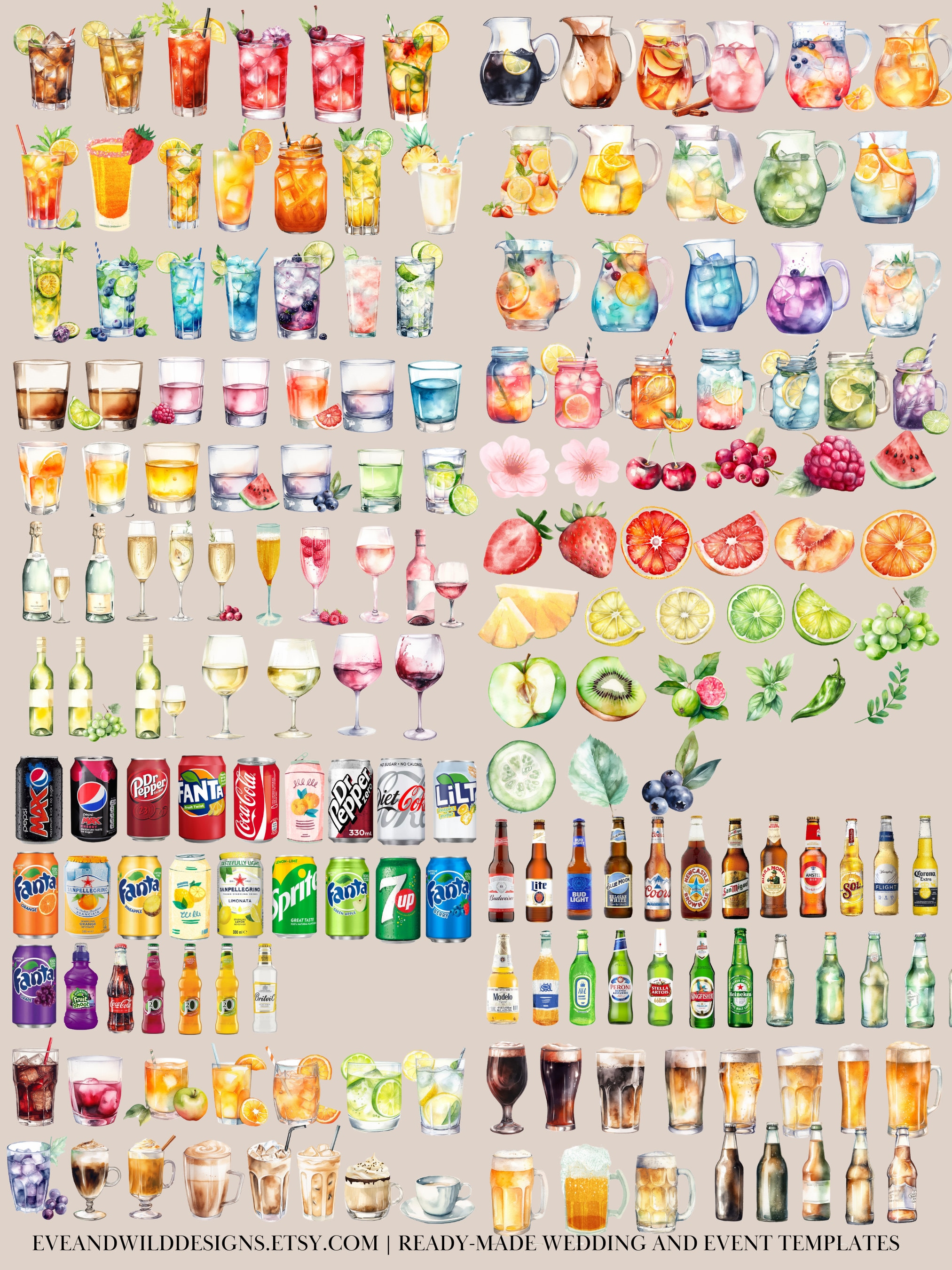 Signature Drink Sign Template, Cocktail Sign, Printable Wedding Bar ...