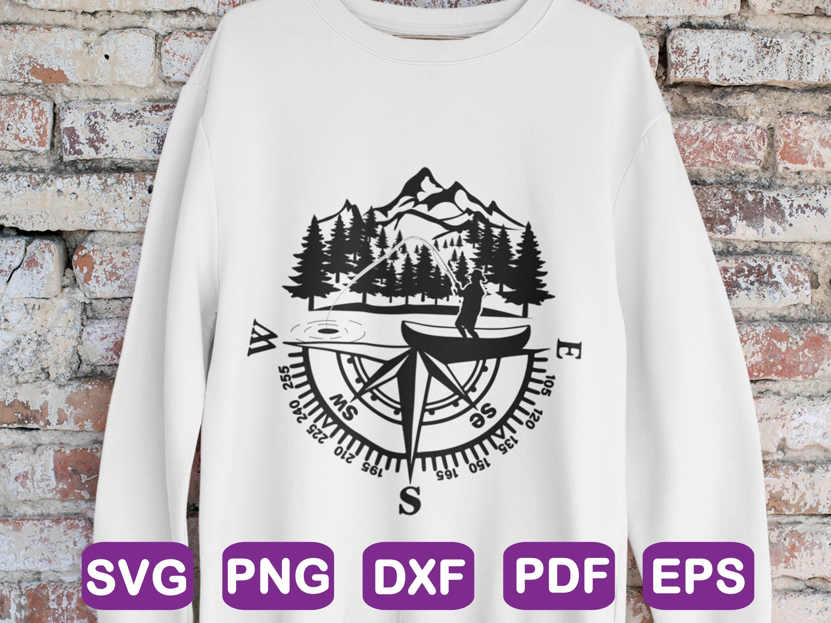 Fishing Compass Svg, Fisherman Design Svg, Fishing Svg, Compass Rose ...