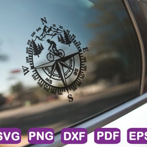 Mountain Bike Compass Design Svg, Biker Shirt Svg, Biker Decal Svg, Man ...