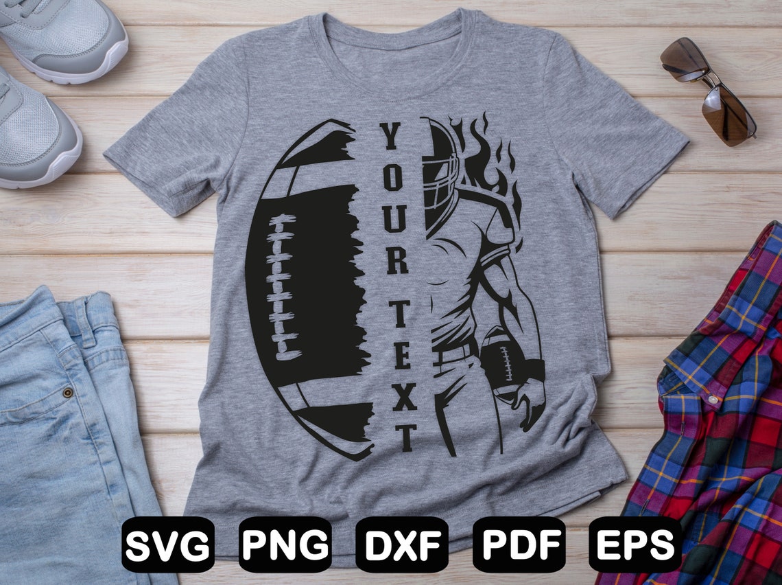 Football Player Svg, Custom Football Svg, Football Name Svg, Svg Files ...