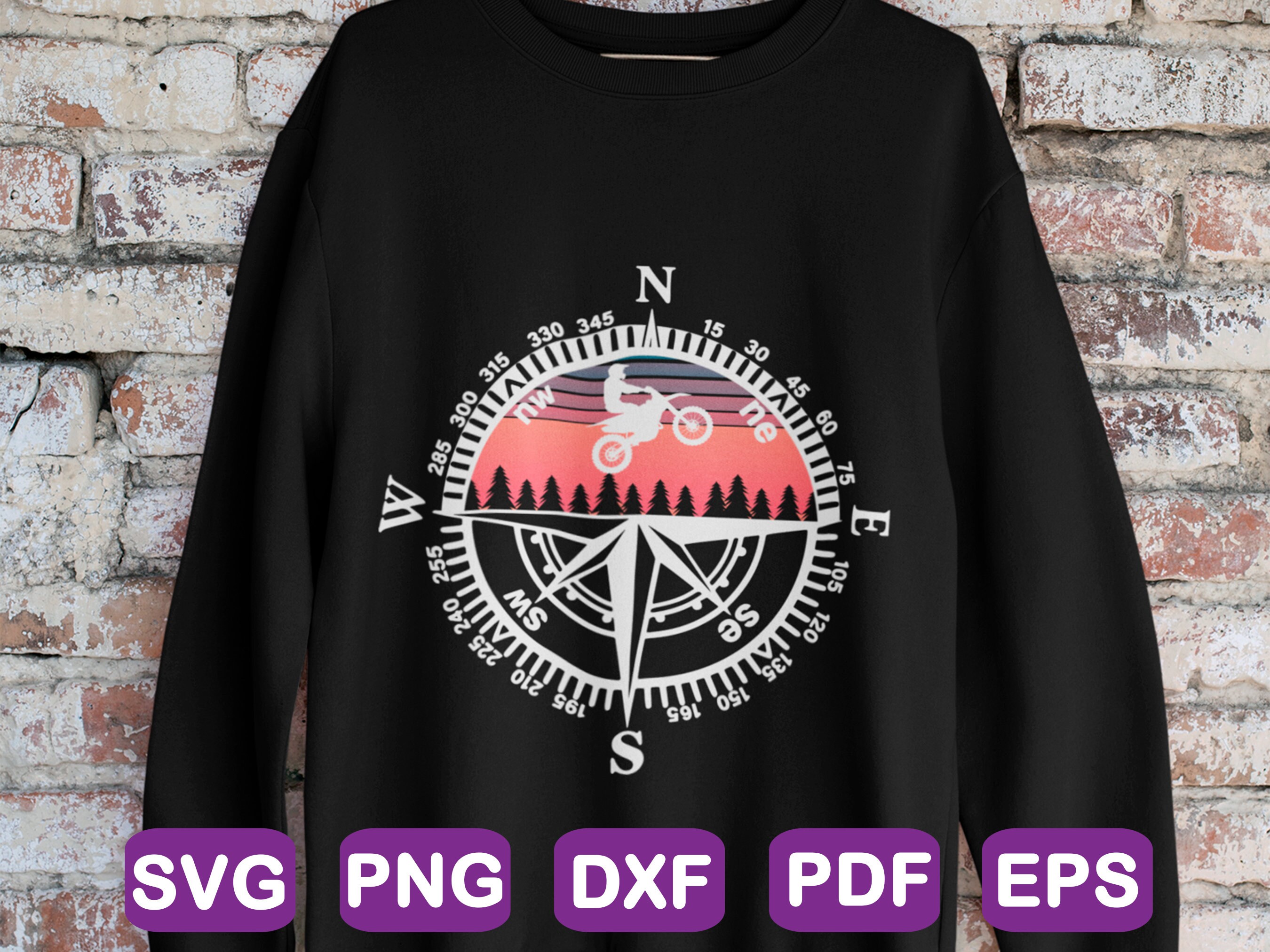 Motorcycle Compass Design Svg Motorcycle Design Svg - Etsy