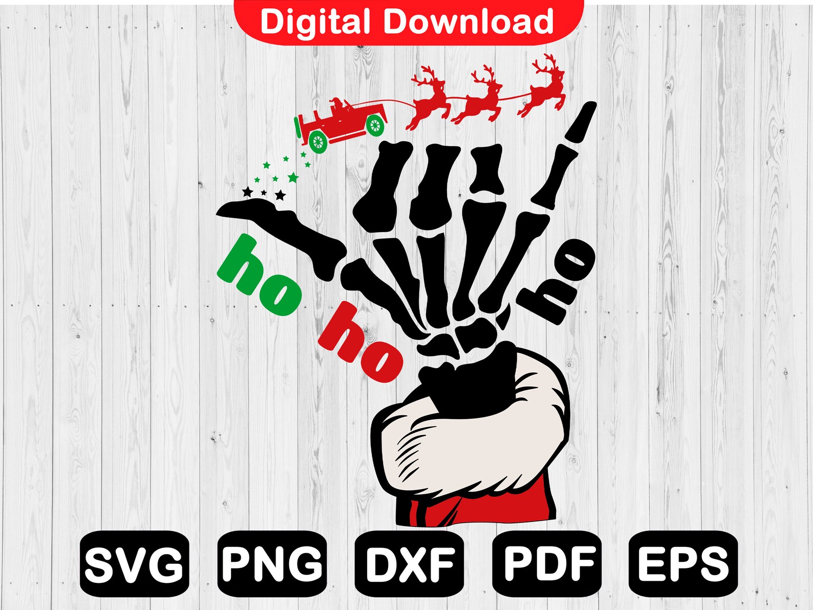 Christmas 4X4 off Road Svg, Santa Claus Skeleton Hand 4x4 Design, Ho Ho ...