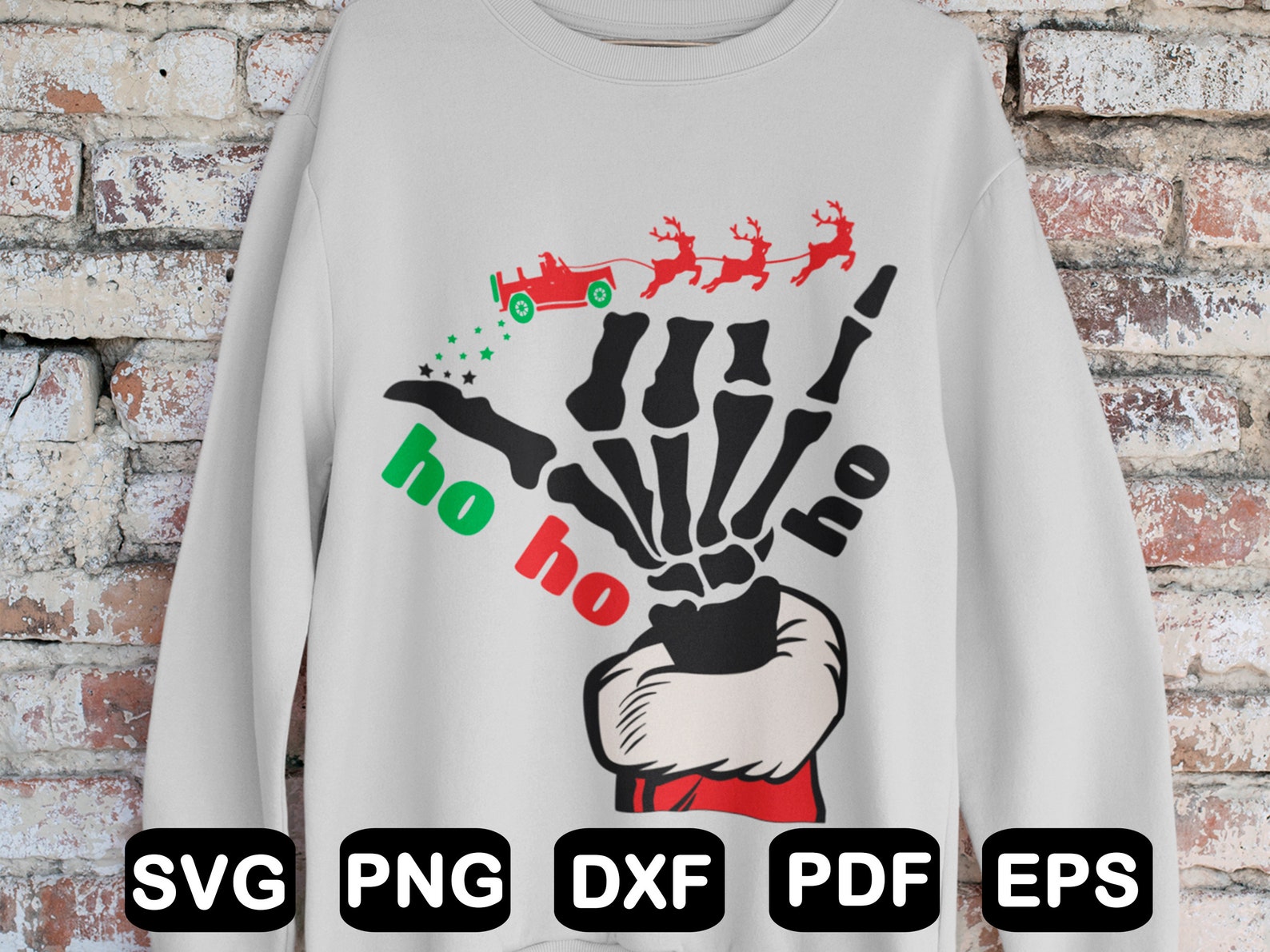 Christmas 4X4 off Road Svg, Santa Claus Skeleton Hand 4x4 Design, Ho Ho ...