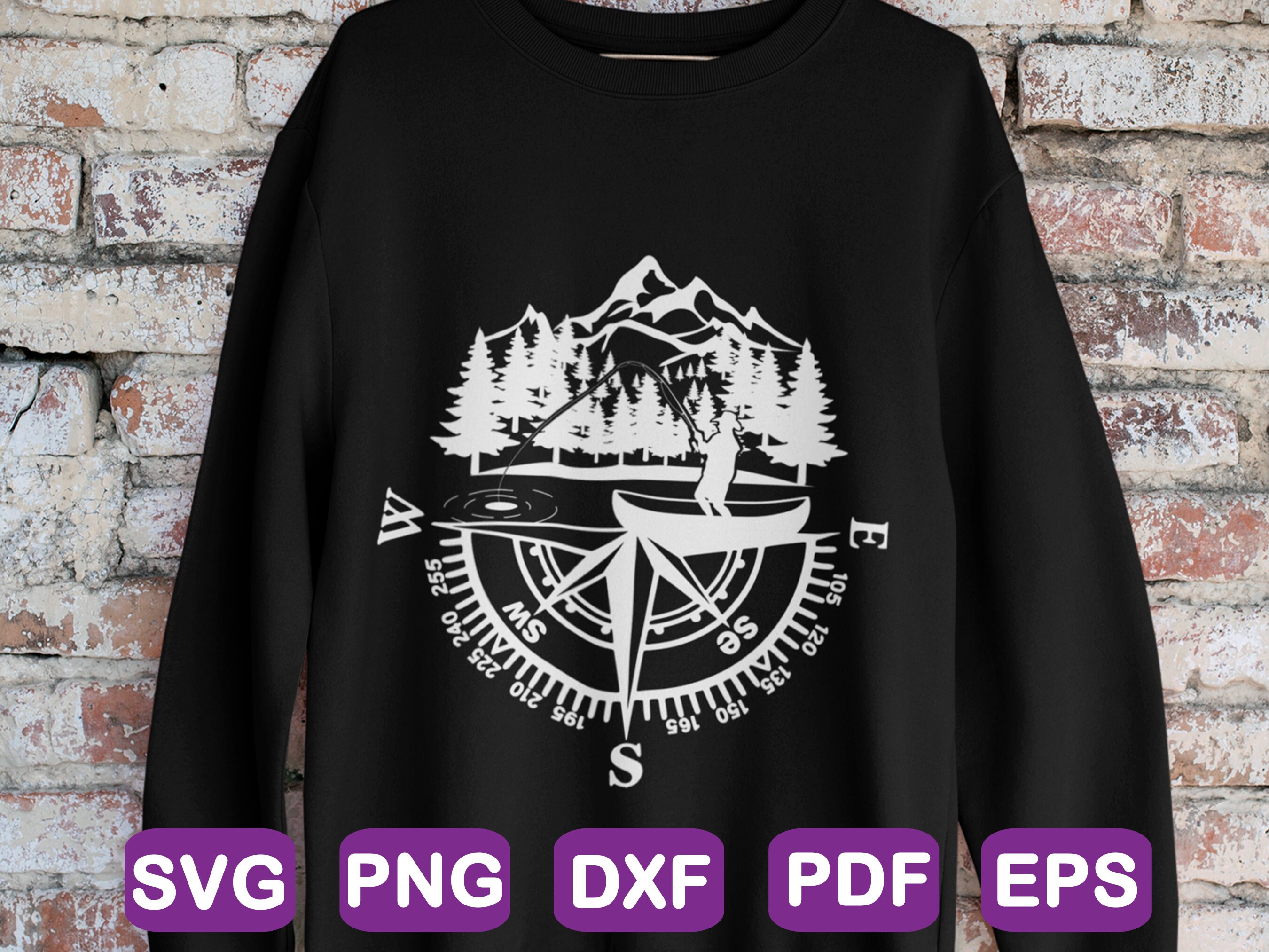 Fishing Compass Svg, Fisherman Design Svg, Fishing Svg, Compass Rose ...