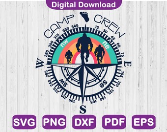 Bigfoot Compass Svg - Etsy