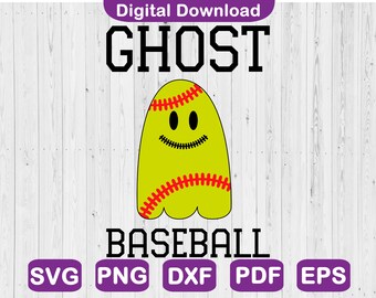 Baseball Ghost Png - Etsy