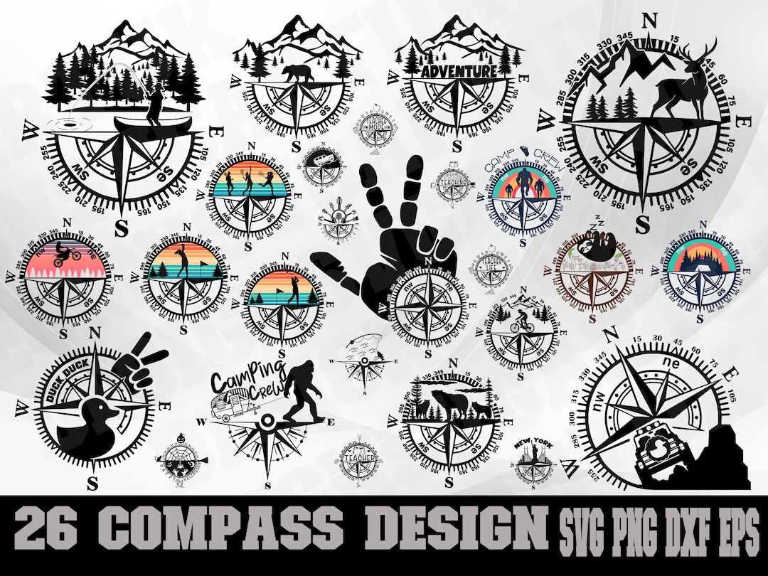 Compass Design Svg Bundle , off Road Svg Bundle, Offroad Decal Bundle ...