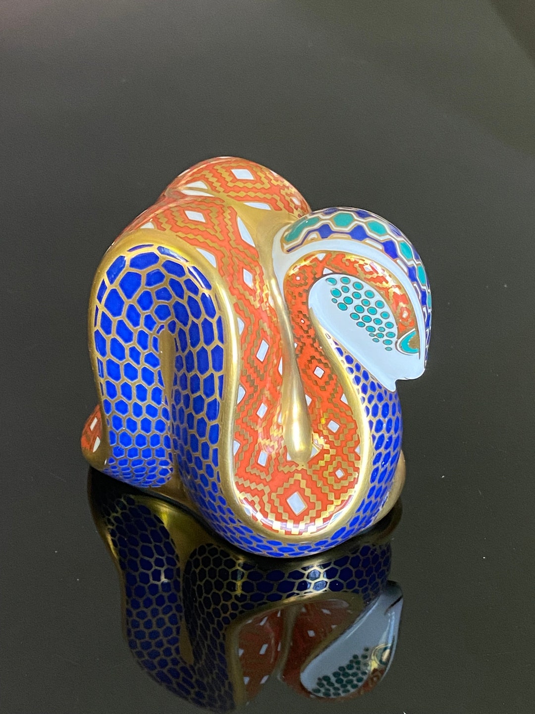 Royal Crown Derby Snake Paperweight Figure - Etsy