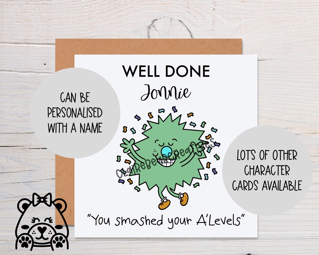 Congratulations Alevels Card - Well Done Alevels Card - Level Results ...