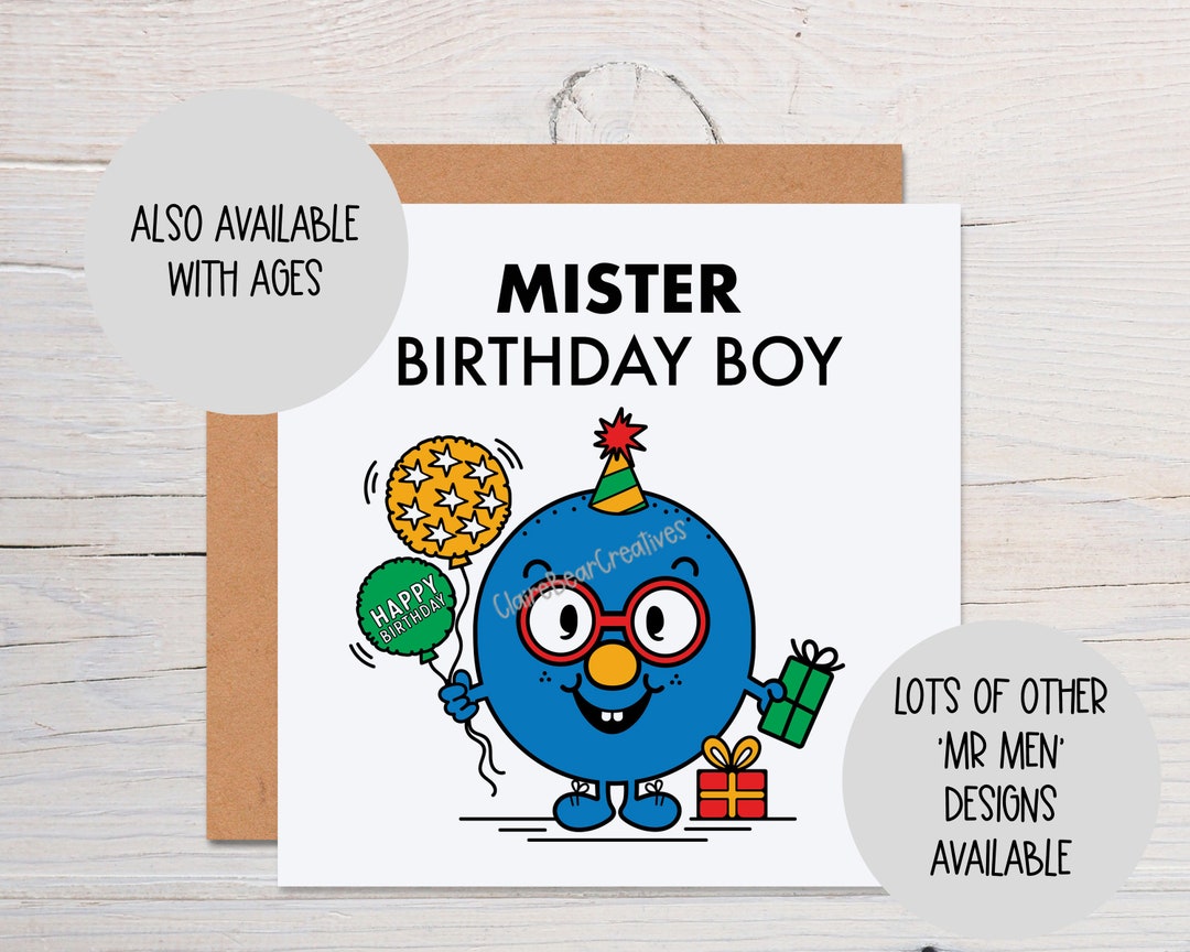 Mister Birthday Card Birthday Boy Card Birthday Card for Boy ...