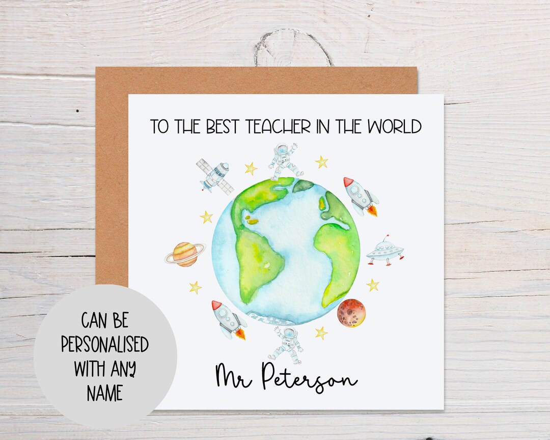 Personalised Thank You Card for Teacher Teaching Assistant Teacher ...
