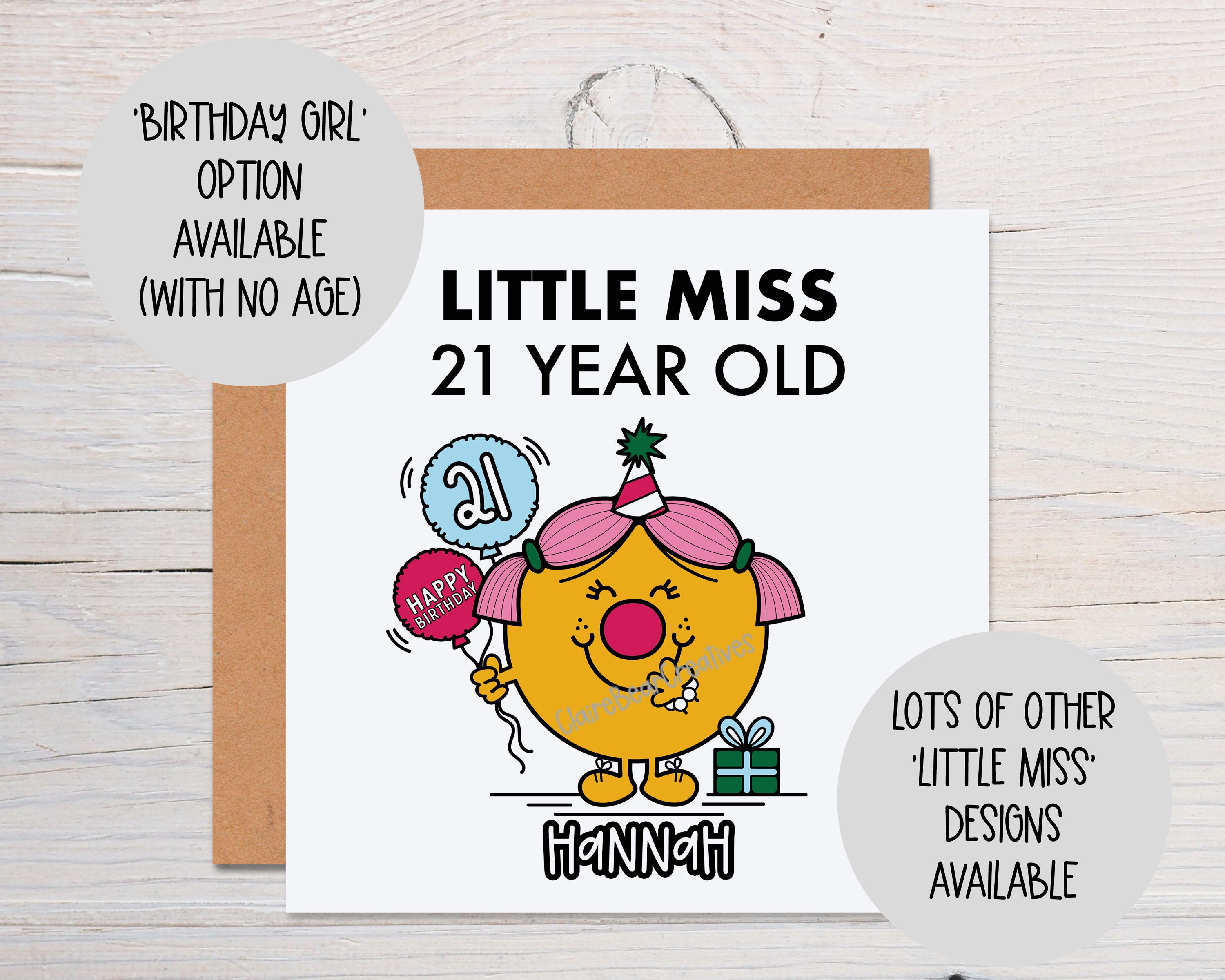 Little Miss 21 Year Old Birthday Card 21 Year Old Female Birthday Card Birthday Card 21 Year Old ...