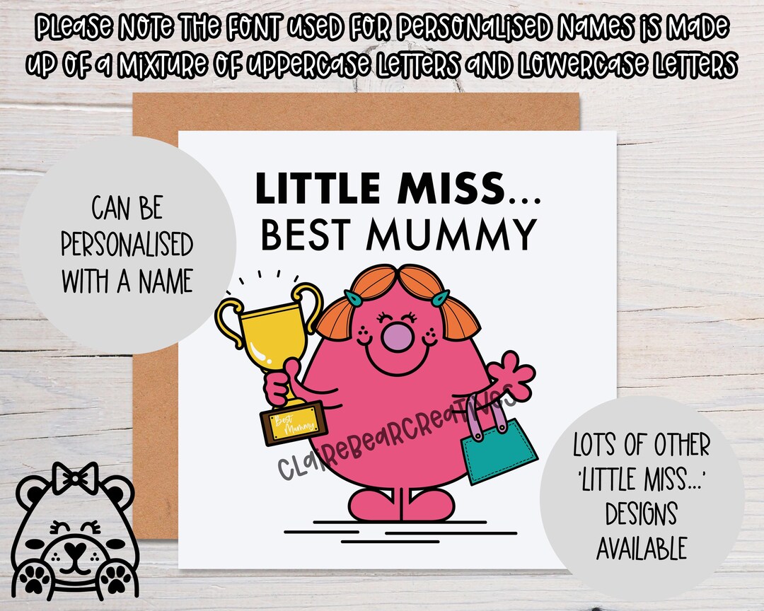 Little Miss... Best Mummy Card - Mother's Day Card Best Mummy ...