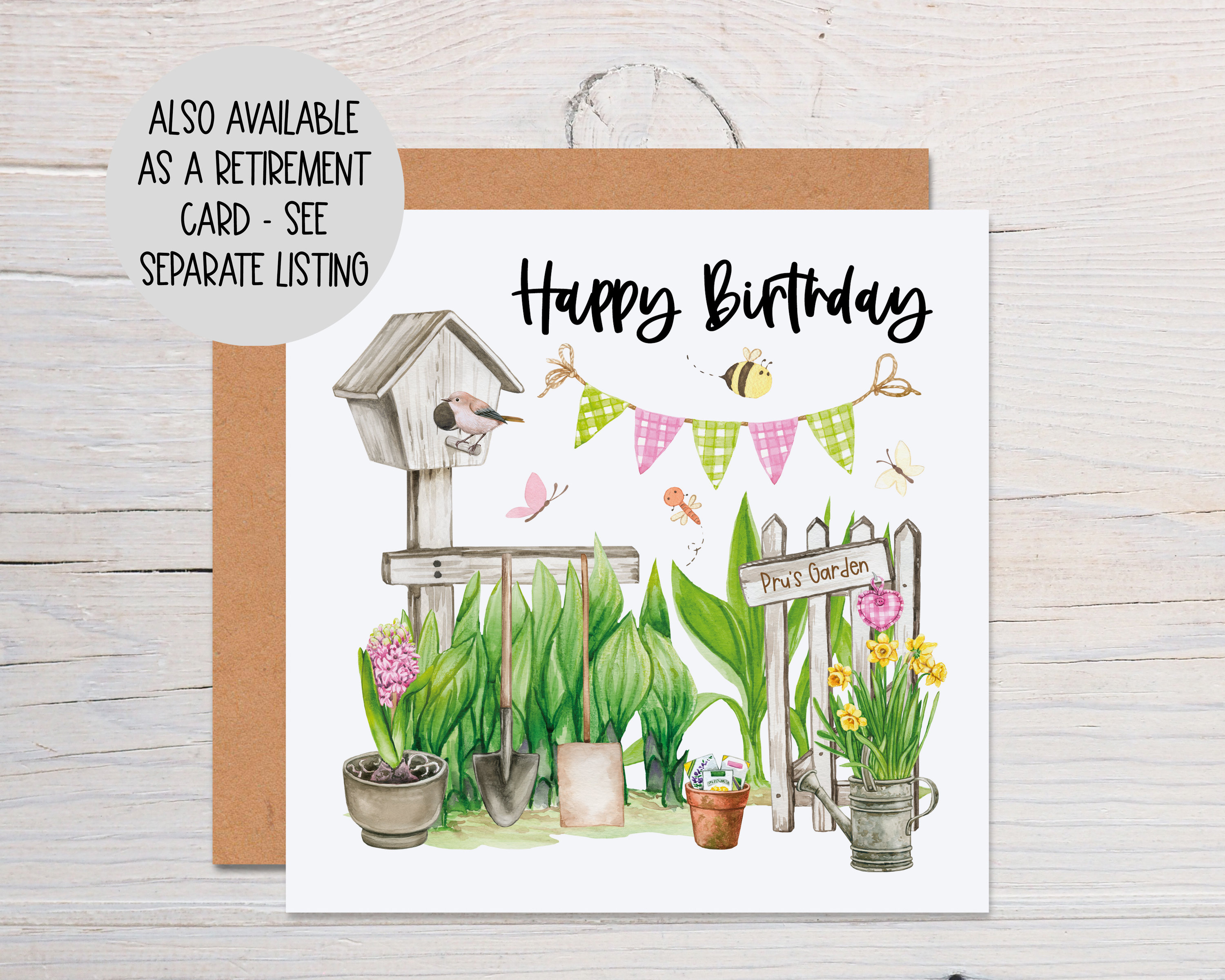 Personalised Gardening Birthday Card Birthday Card for Garden Lovers ...