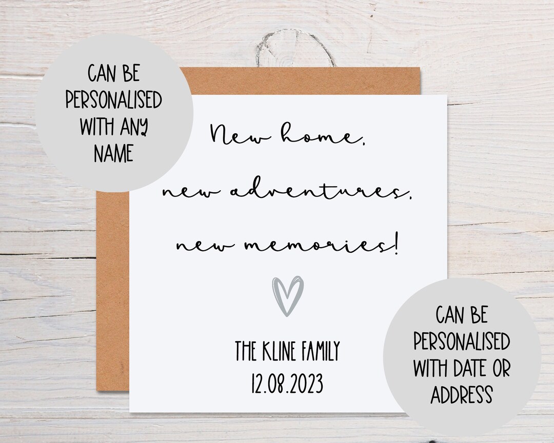 New Home Card New House Card Personalised New Home Card Personalised ...