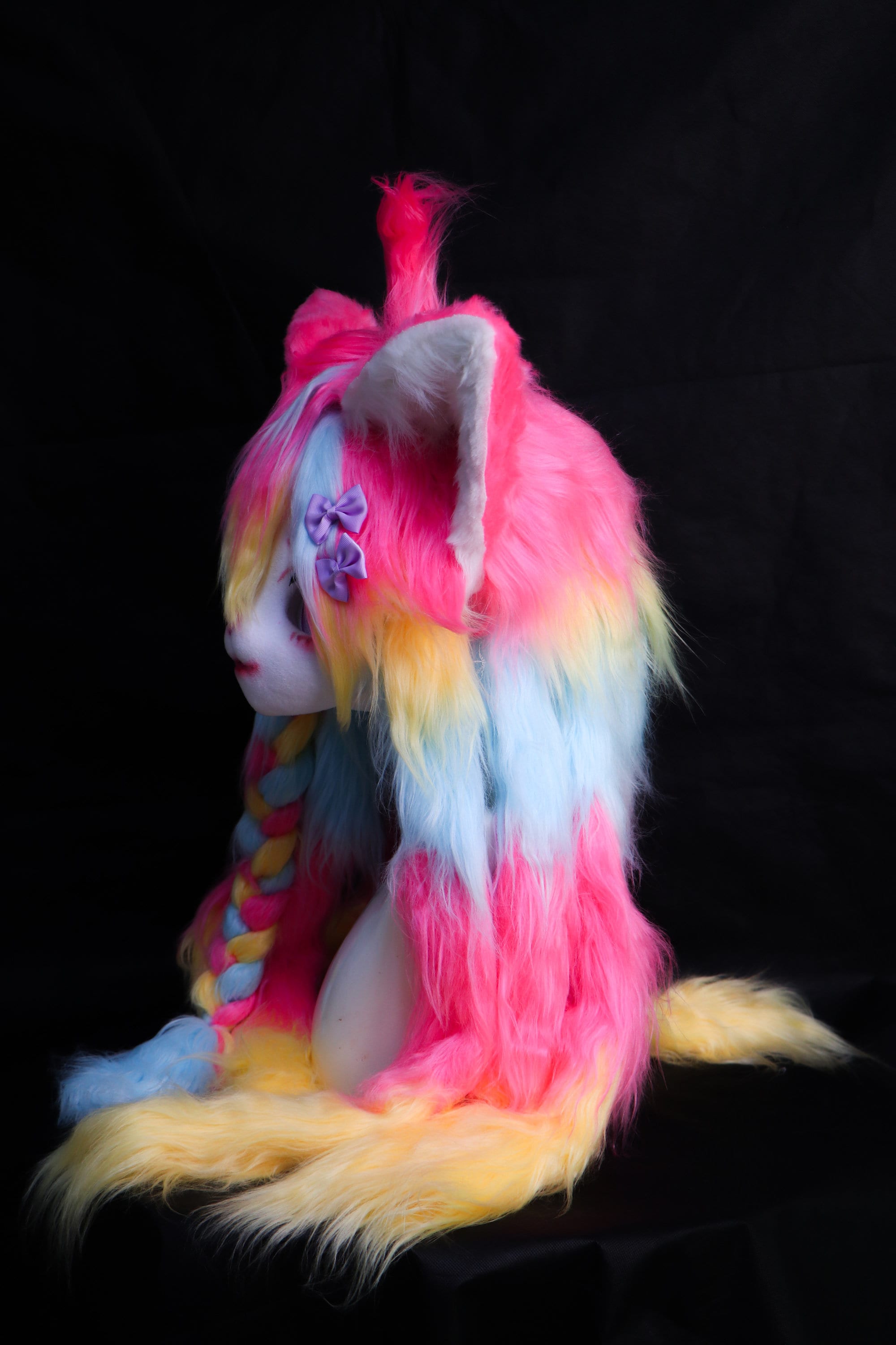 Fox Rainbow Kigurumi Head Mask,furshit Mask Head , Handmade Mask , Pet ...