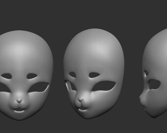 Head Base Furry Face Fursuit Kemono Resin 3D Print (kig Series) Cosplay ...