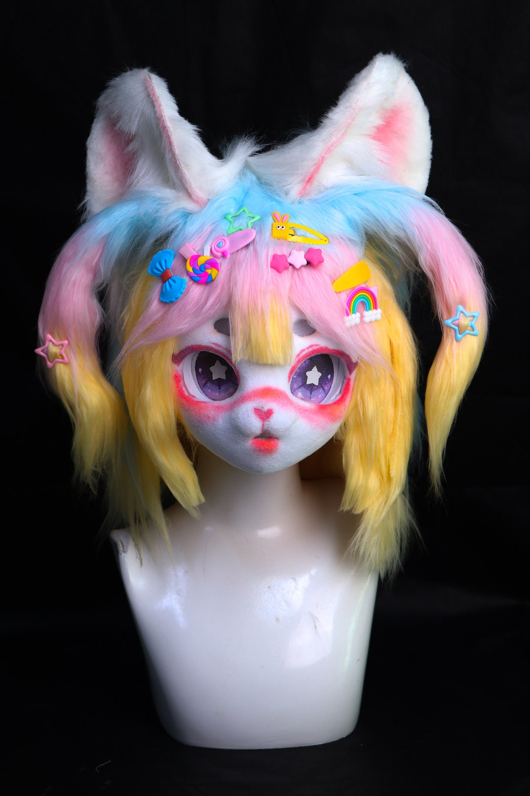 Cat Kigurumi Head Mask,furshit Mask Head , Handmade Mask , Pet Play ...