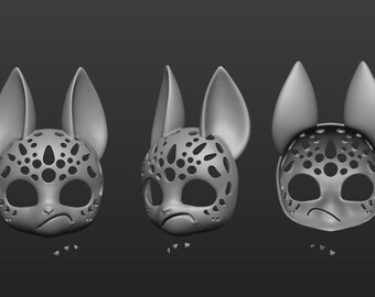 Head Base Furry Face Fursuit Kemono Resin 3D Print kig Series Cosplay ...