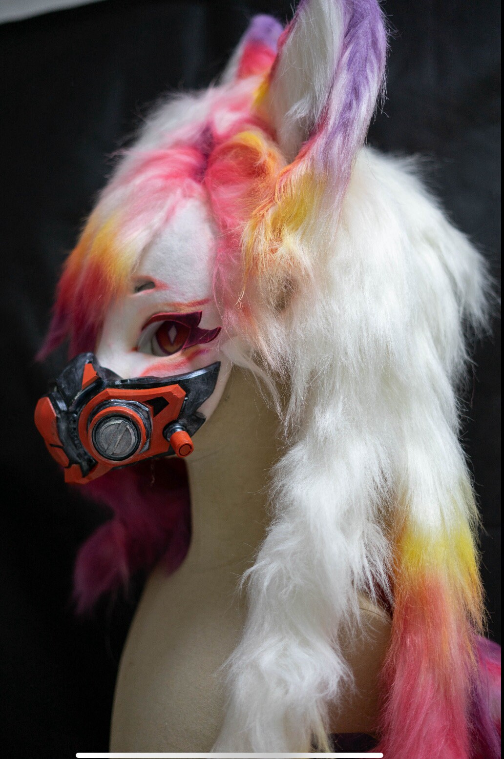 Fire Fox Fursuit Mask Head,handmade Mask,pet Play, Furry Cosplay Mask ...