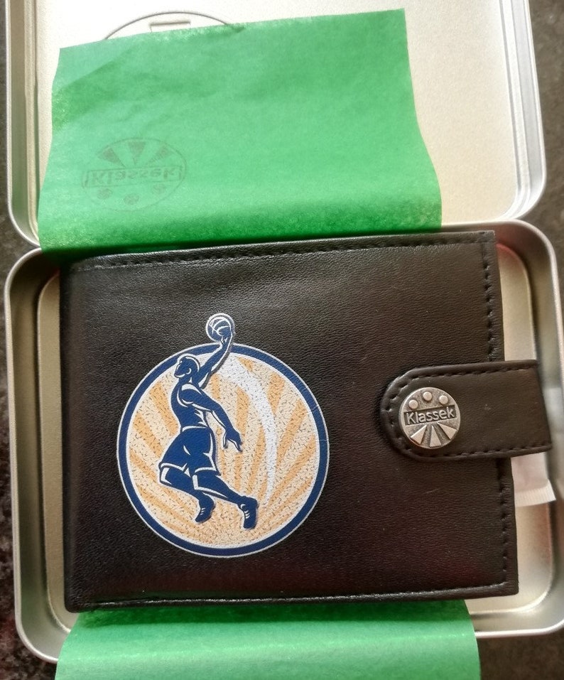 Basketball Player Wallet Genuine Leather Basketball Gift for Men ...