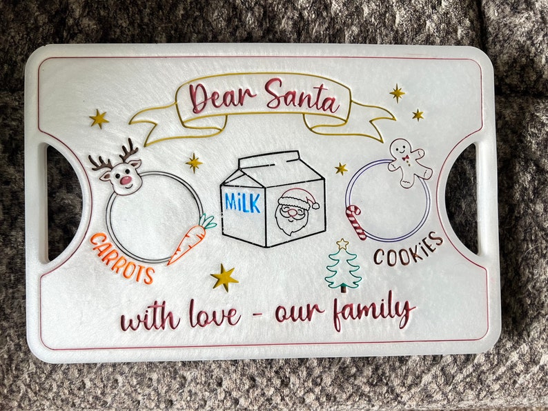 Dear Santa Cookie and Milk Tray - Etsy