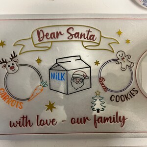 Dear Santa Cookie and Milk Tray - Etsy