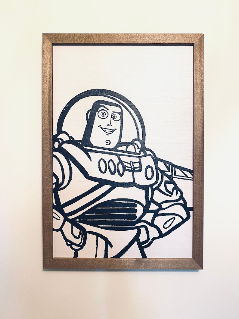 Toy Story Buzz Lightyear Painting Drawing Wall Art Home - Etsy
